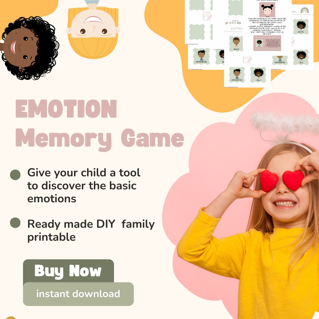 Learn Emotions for Kids Memory Game Therapy Positive Parents Tools ...