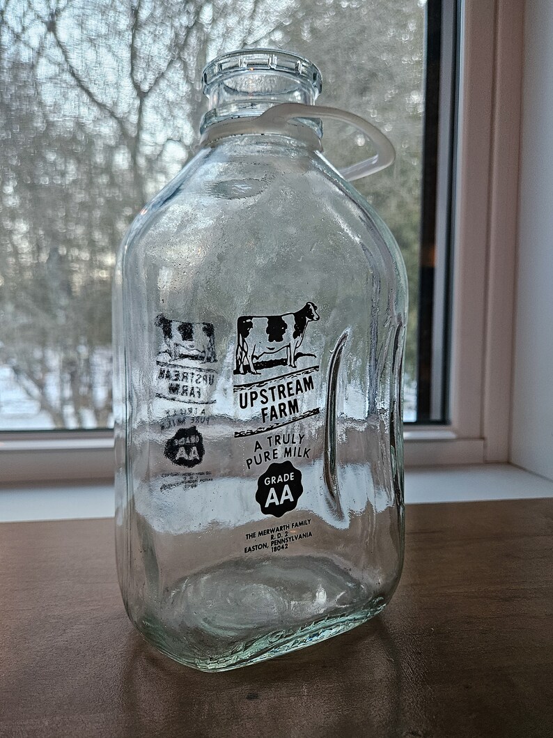 Upstream Farms Vintage Glass Milk Jugs - Etsy