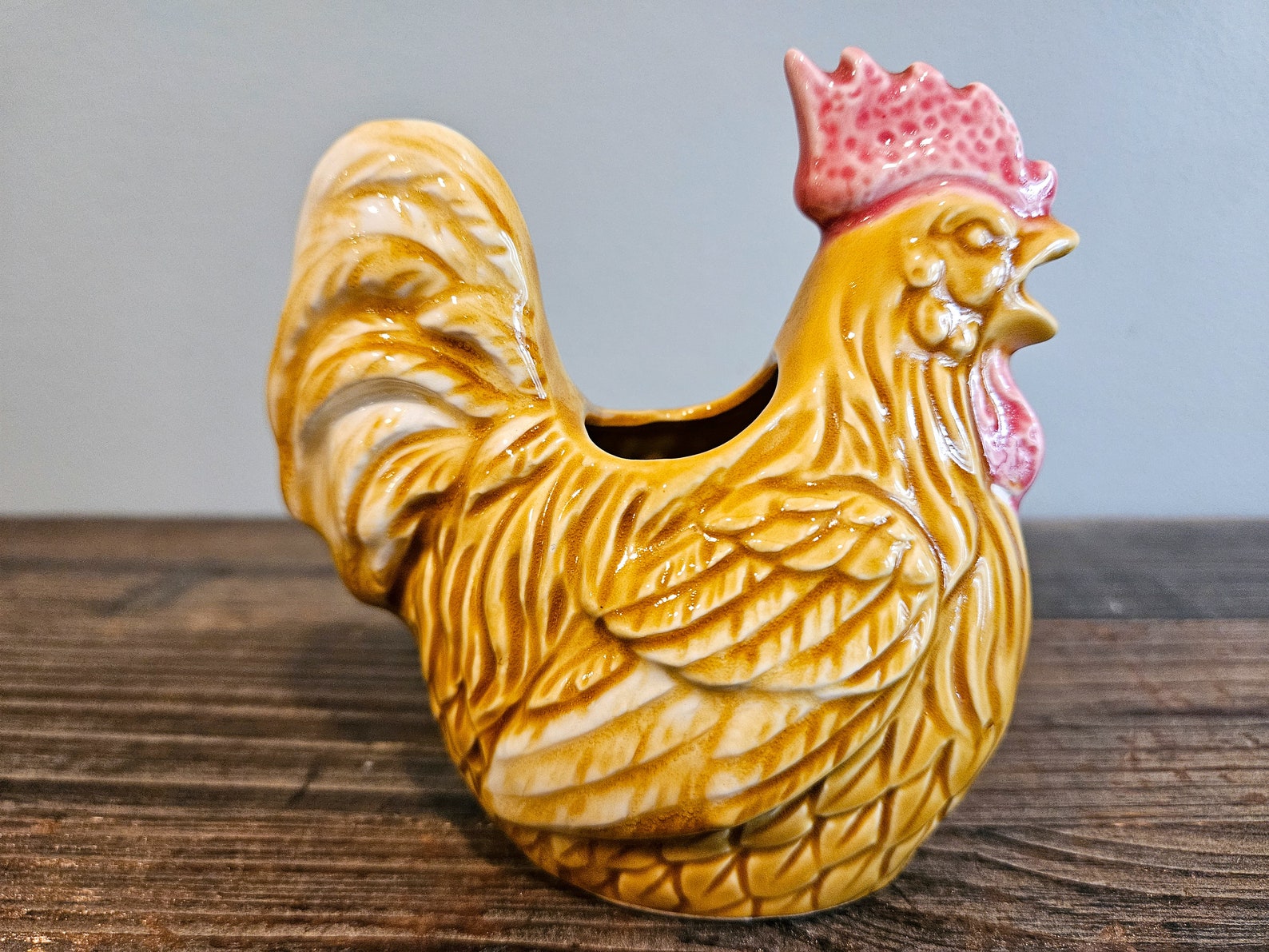 Vintage Farmhouse Rooster Chicken Ceramic Hand Painted Creamer - Etsy