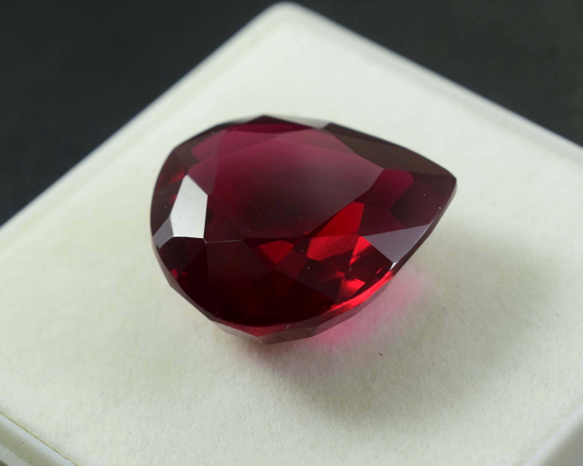 Natural Red Ruby Gemstone Healing Crystal Red Ruby Cut | Etsy