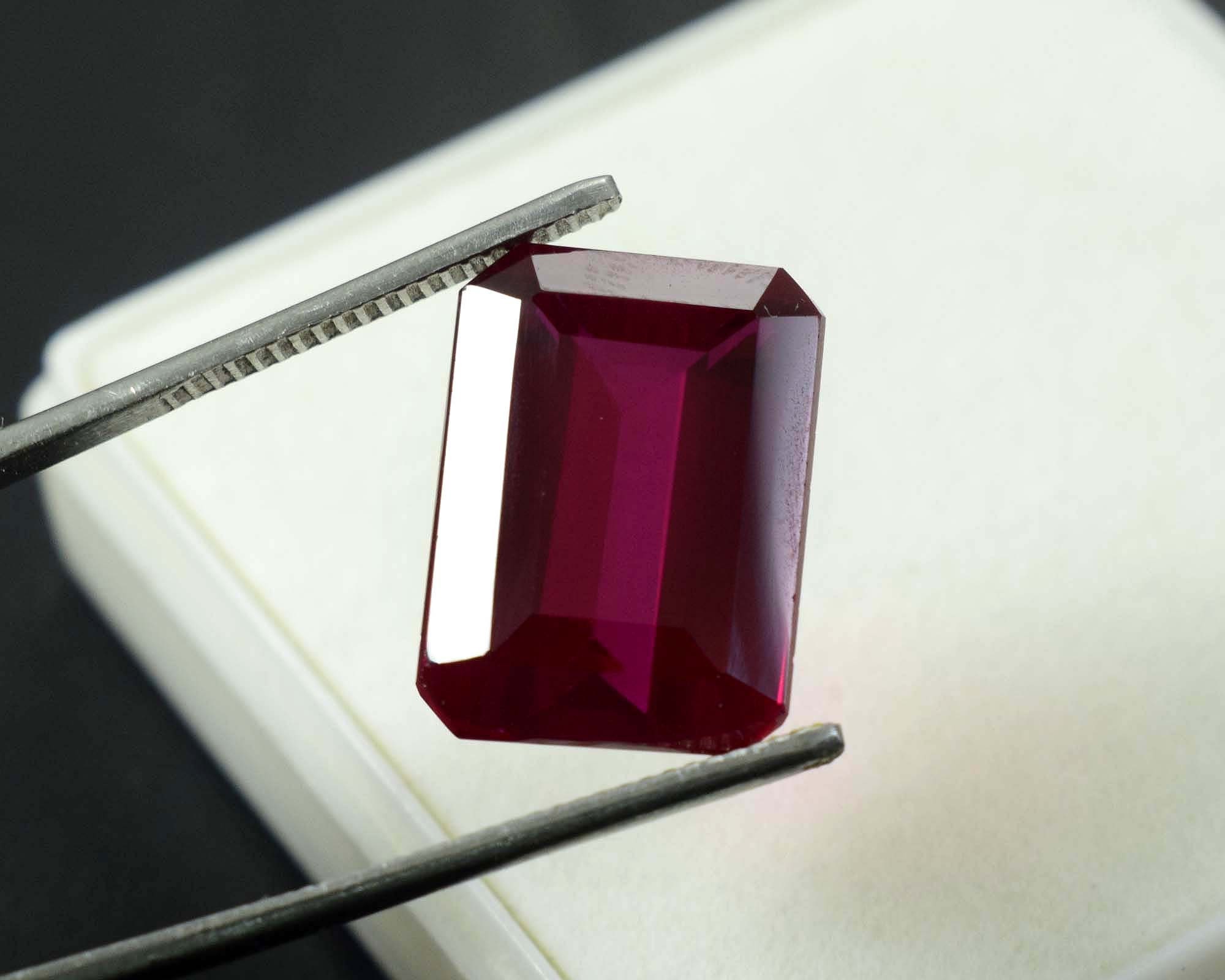 Beautiful Red Ruby Gemstone Healing Crystal Red Ruby Cut | Etsy