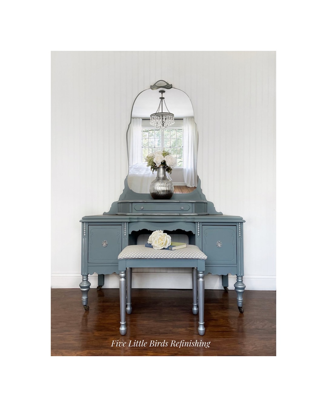 Custom Order Option. Antique Vanity With Mirror and Stool. Antique ...