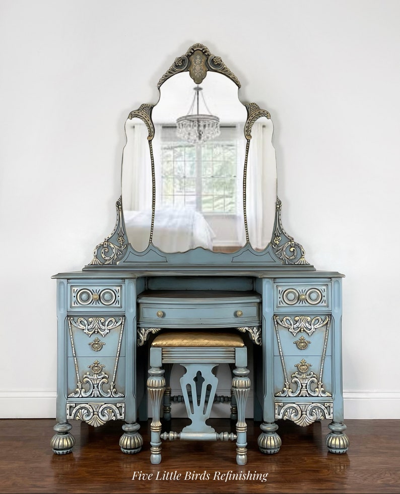 Custom Order Option. Antique Cinderella Vanity With Mirror. Vintage ...