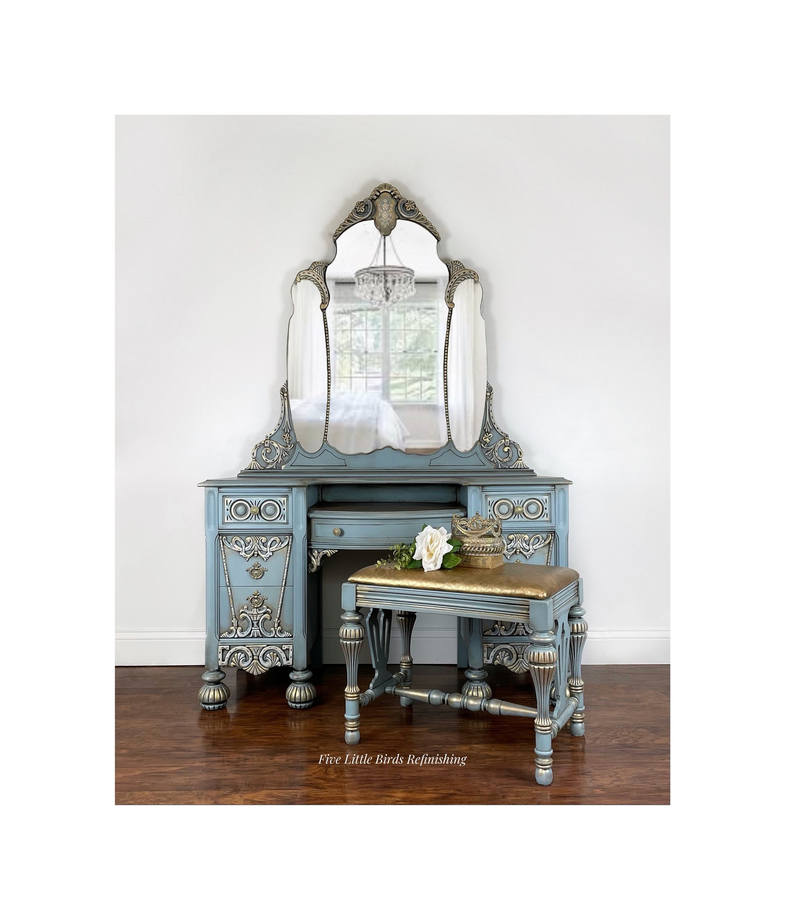 Custom Order Option. Antique Cinderella Vanity With Mirror. Vintage ...