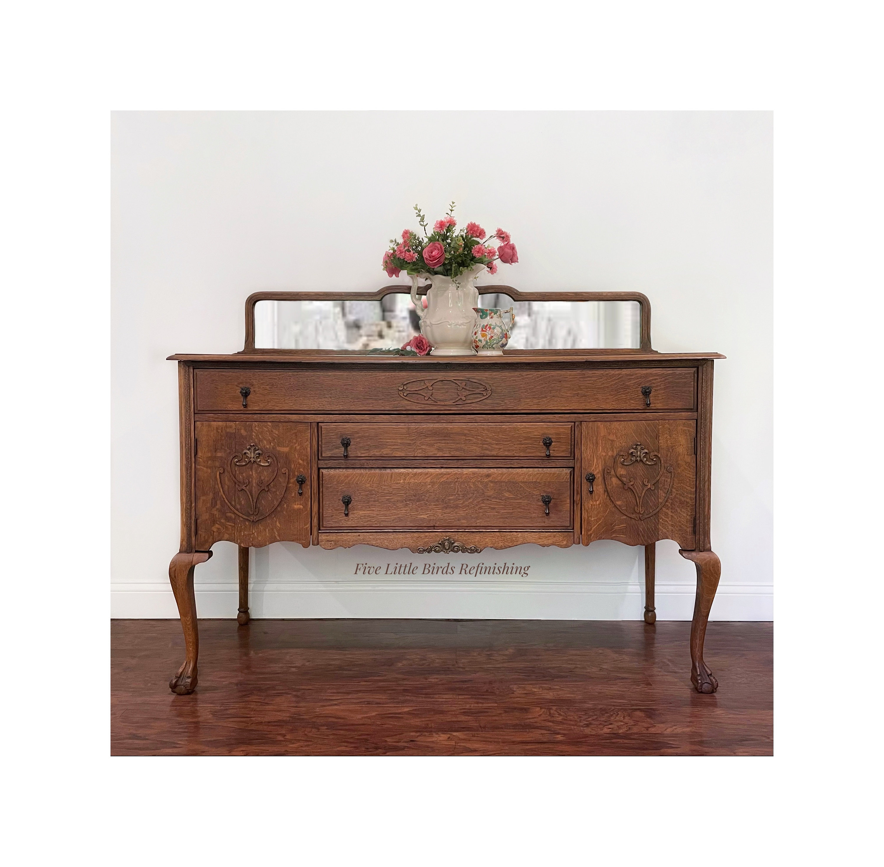 Antique Tiger Oak Quarter Sawn Buffet. 1900s Antique Buffet - Etsy