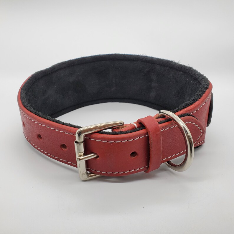 Luxury 2 Inch Wide Thick Leather Western Dog Collar for Large Dogs ...