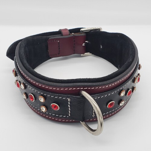 Wide 2 Inch Luxury Soft Padded Leather Dog Collar for Large - Etsy
