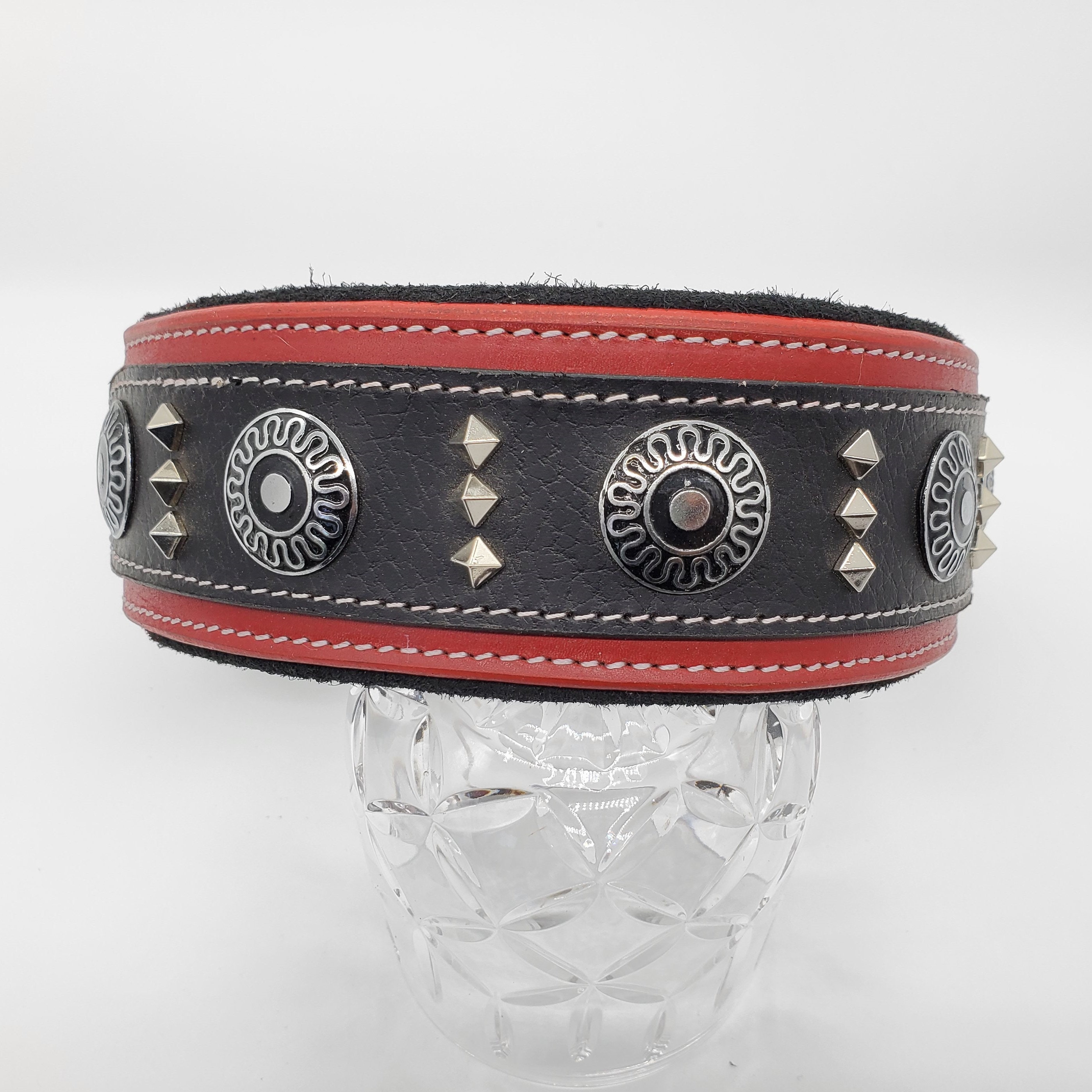 Luxury 2 inch Wide Thick Leather Western Dog Collar for Large | Etsy