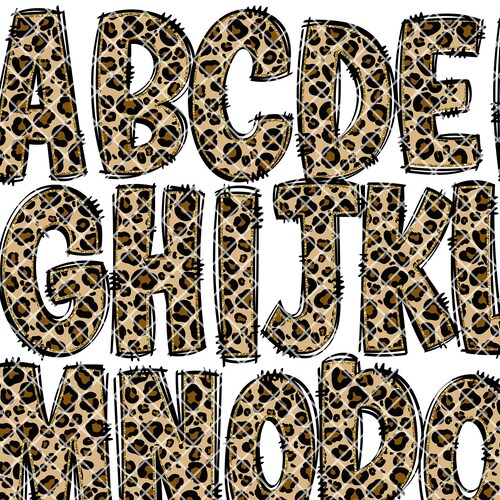 Pencil Doodle Letters Alphabet PNG Hand Drawn Upper and - Etsy