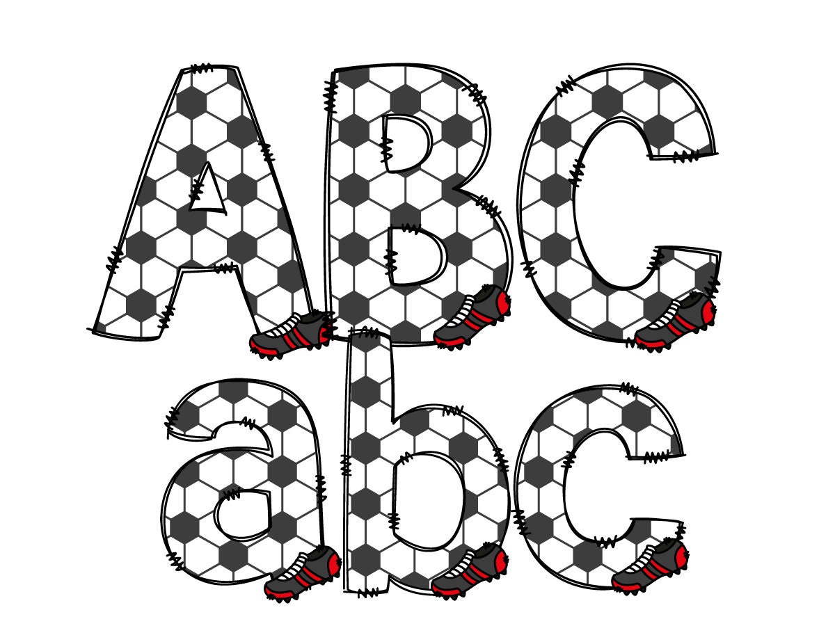 Soccer Alphabet Letters PNG Bundle Soccer Ball Sports Lover - Etsy UK