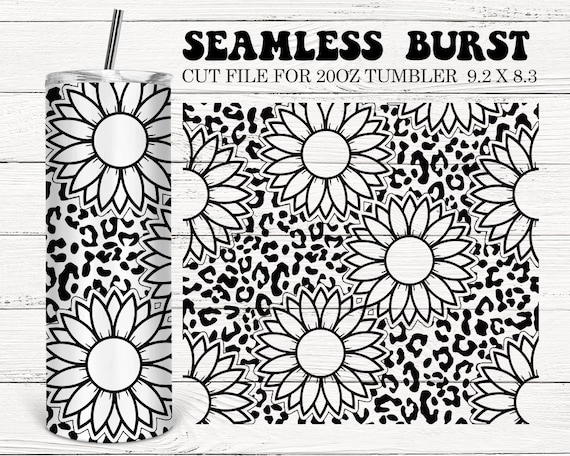 Prints Seamless Sunflower Glitter Burst Template Art & Collectibles ...