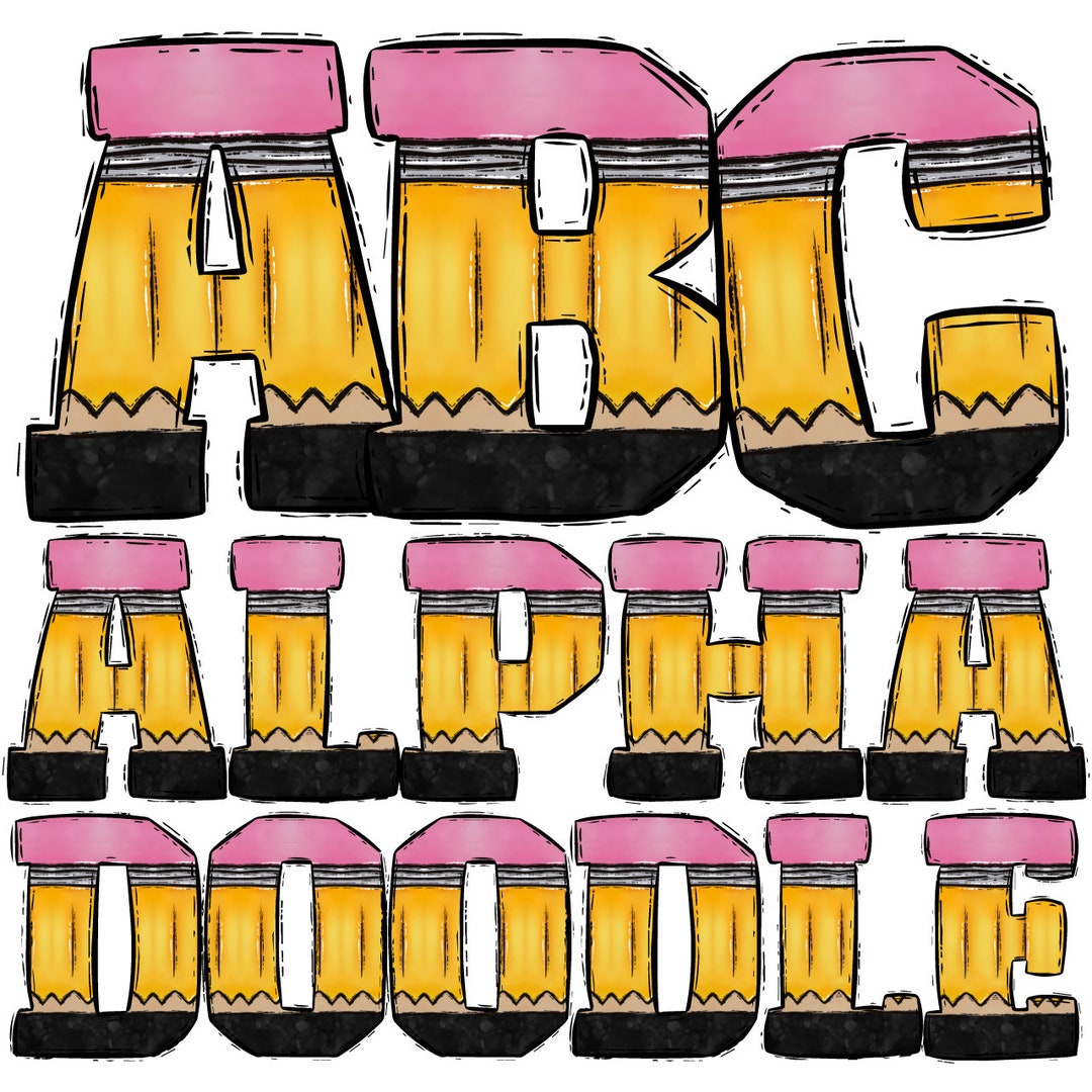 Varsity Pencil School Teacher Back to School Bulletin Board Doodle ...