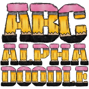 Varsity Pencil School Teacher Back to School Bulletin Board Doodle ...