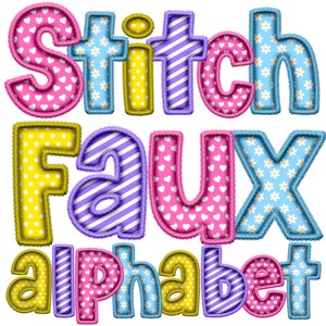 Spring Faux Embroidery Easter Alphabet Bundle PNG, Glitter Alphabet ...