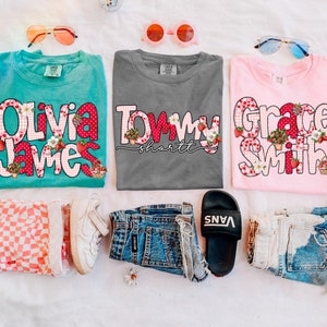 Strawberry Patch Doodle Alphabet Letters Sublimation Clipart PNG ...