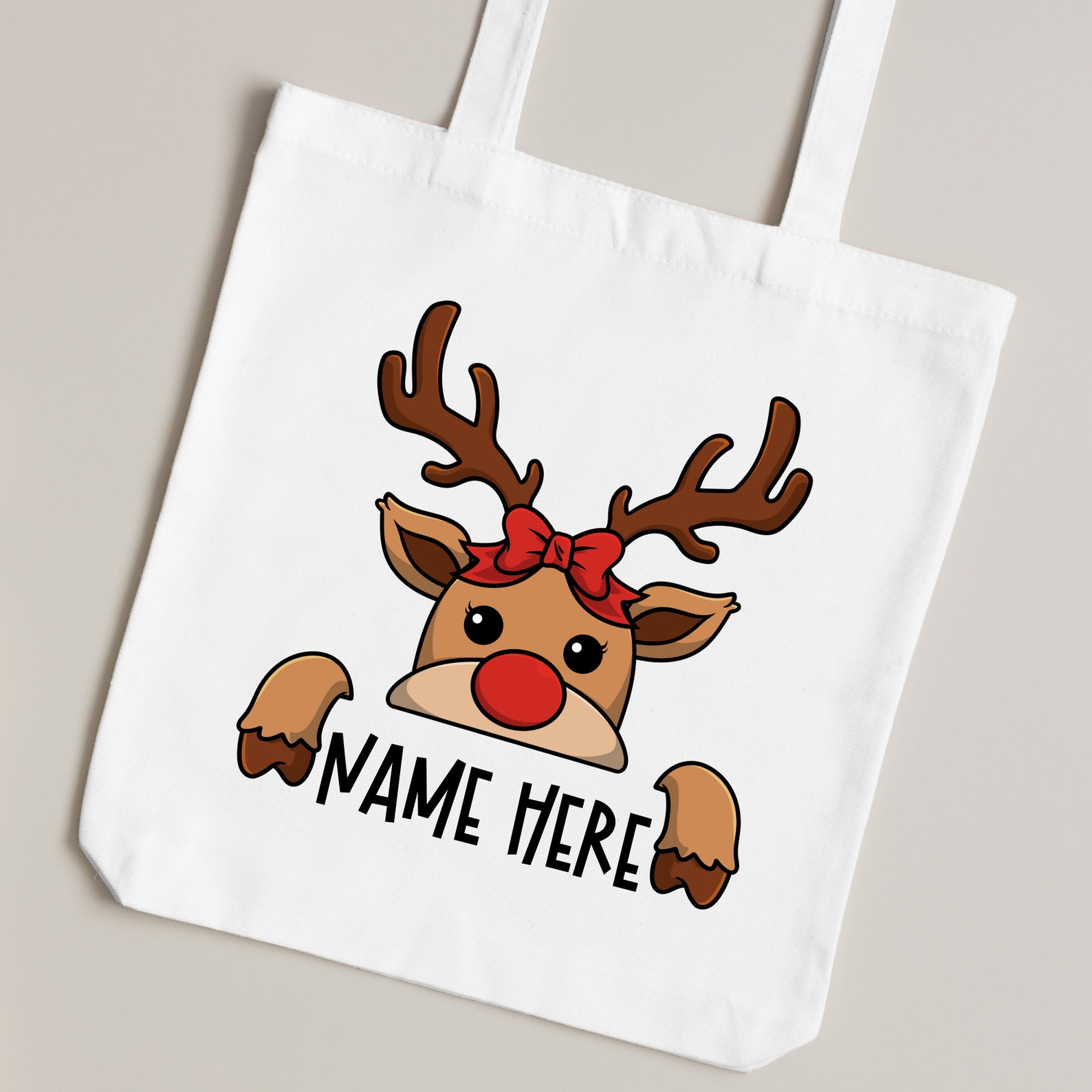 EDITABLE Reindeer Name Holder, Canva Template, Make Your Own Name ...