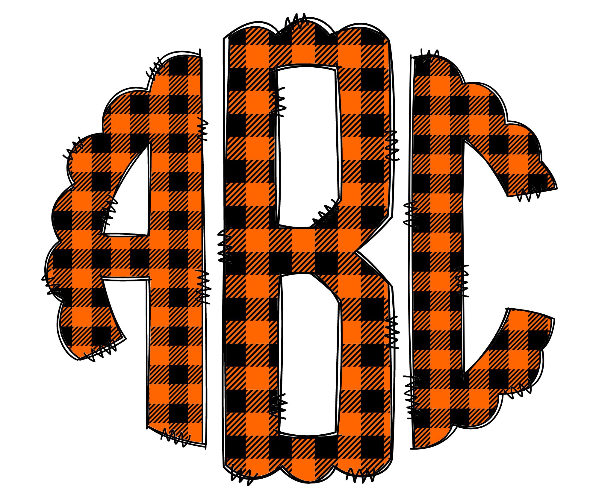 Halloween Monogram Letters Spooky Sublimation PNG Elements - Etsy