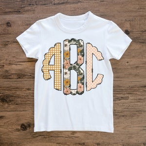 Boho Floral Monogram Full Alphabet Individual Saved Monogram Letters ...