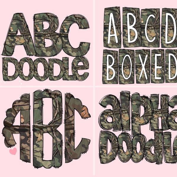 Camo Letters - Etsy