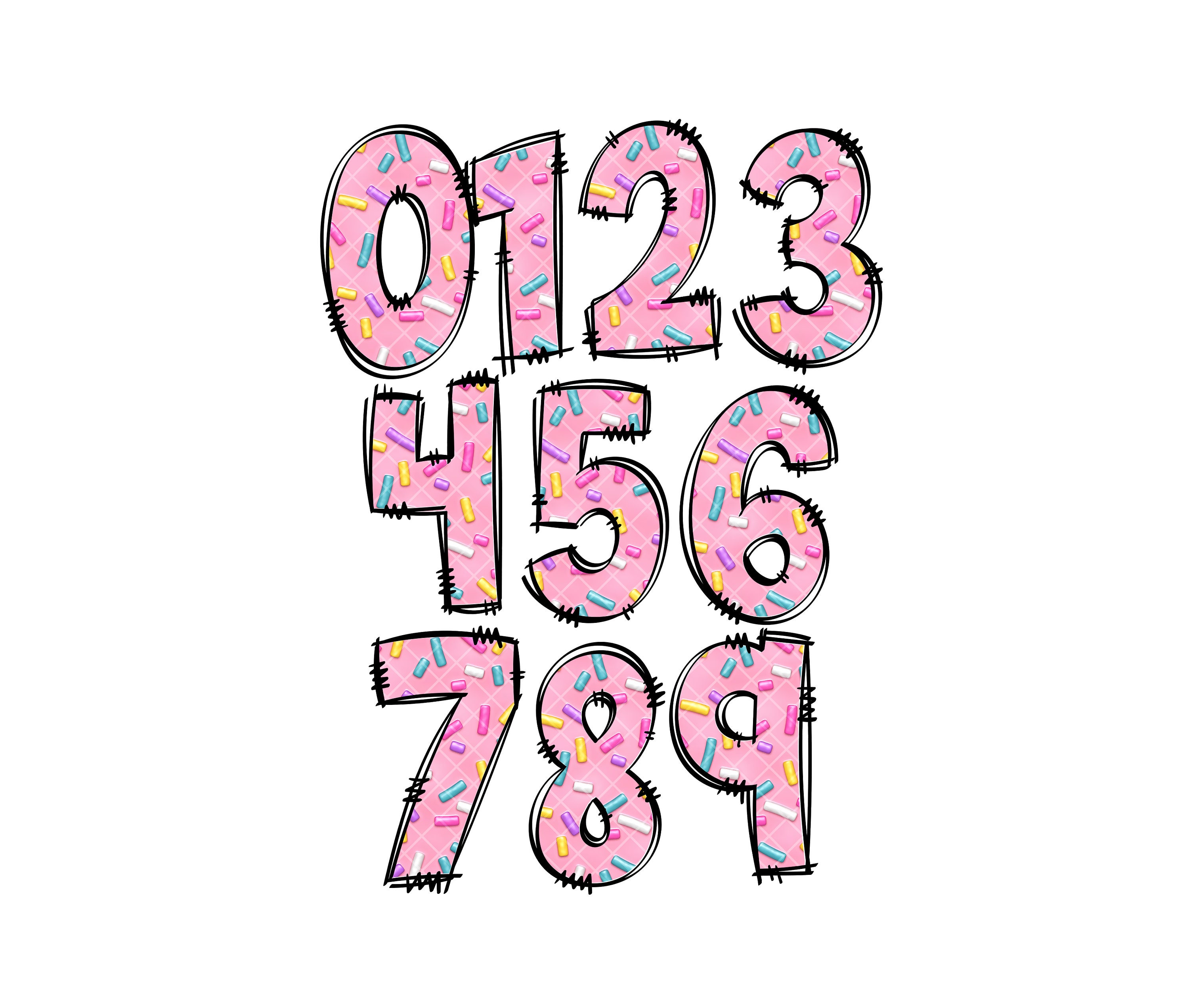 Sprinkles Alphabet Letters PNG Bundle Rainbow Magical Donut - Etsy