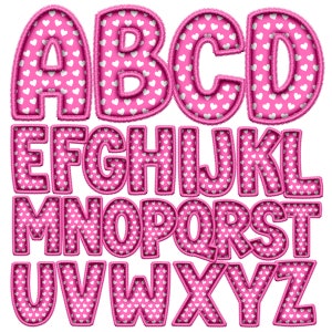 Spring Faux Embroidery Easter Alphabet Bundle PNG, Glitter Alphabet ...