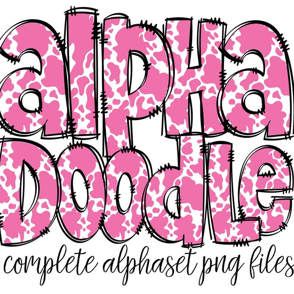 Cow Print Font - Etsy