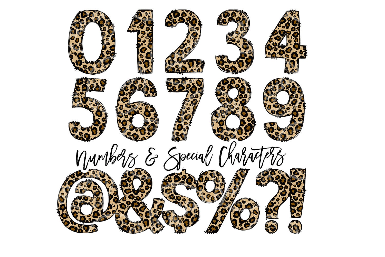 Cheetah Doodle Letters With Matching Tumbler Design Brown - Etsy