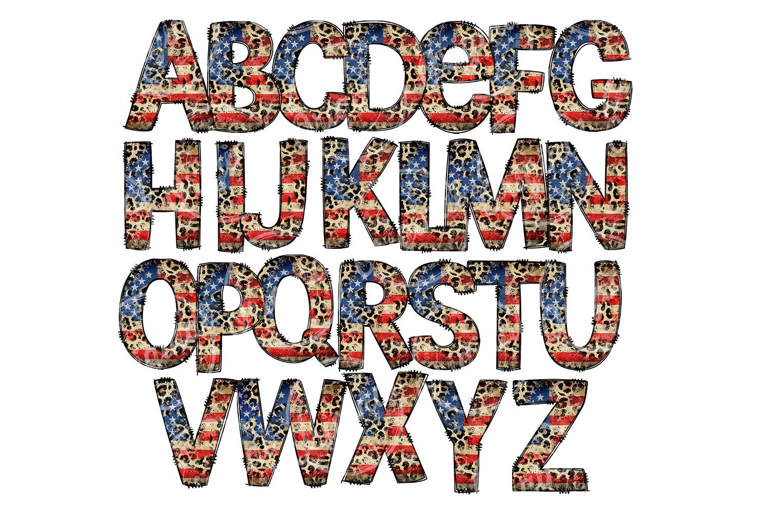 USA FLAG Wrap Letters With Matching Tumbler Template Leopard - Etsy