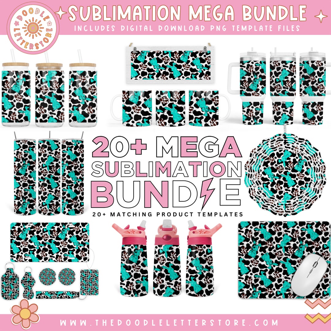 Easter Peep Turquoise Mega Sublimation Template Bundle, Kids Sippy, Key ...
