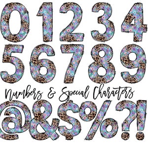 Floral Leopard Print Alphabet Letters Bundle Leopard Print - Etsy