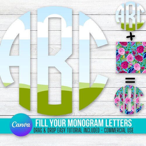 Fill Your Own VARSITY Letters on CANVA With Commercial Use - Etsy