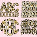 Pink Checkered Bow Doodle Alphabet Letters Sublimation Clipart PNG ...