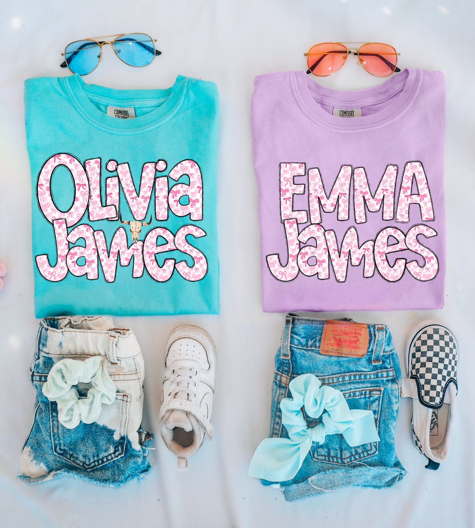 Pink Checkered Bow Doodle Alphabet Letters Sublimation Clipart PNG ...