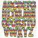 Rainbow Stripes Doodle Letters, Hand Drawn Doodle Alpha Bundle ...