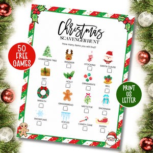 Printable Christmas Bingo, 100 Christmas Bingo Cards for Kids Christmas ...