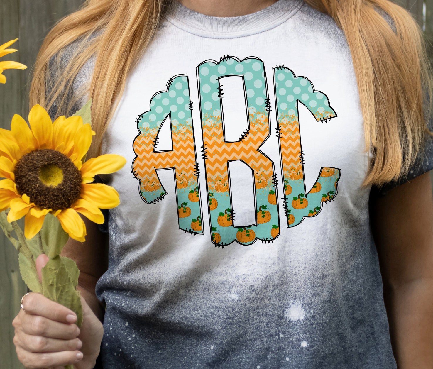 Fall Monogram Letters, Digital Download, Autumn Scalloped Doodle Letter ...