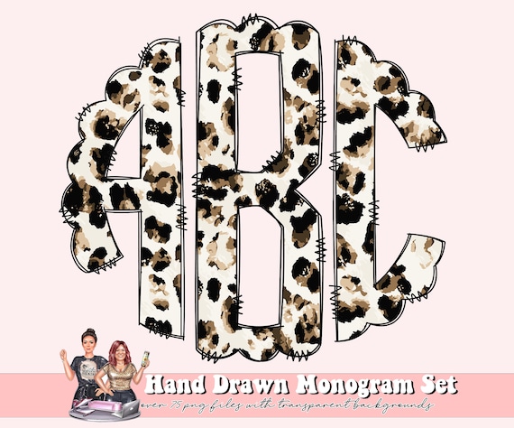 Abstract Leopard Monogram Alphabet Individual Saved Monogram - Etsy