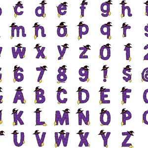 Halloween Doodle Letters, Spooky Sublimation Font, Witch Pumpkin Doodle ...