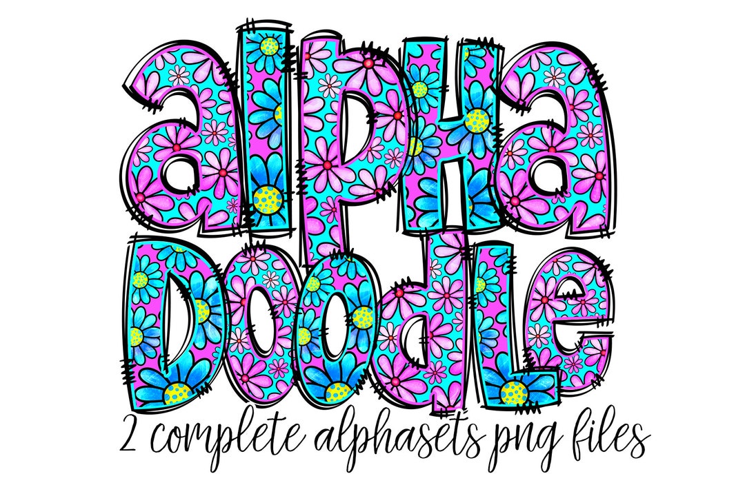 Bright Spring Floral Alphabet Letters PNG Bundle, Summer Mothers Day ...