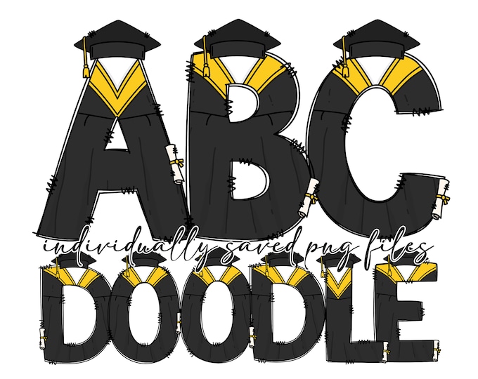 Graduation Letters Grad Font Graduation Alphabet Png Graduation Clipart ...