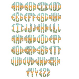 Fall Monogram Letters, Digital Download, Autumn Scalloped Doodle Letter ...