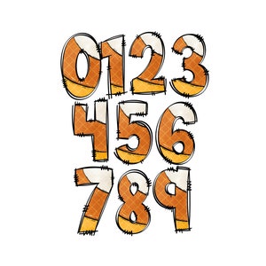 Candy Corn Halloween Doodle Letters, Hand Drawn Doodle Alpha Bundle ...