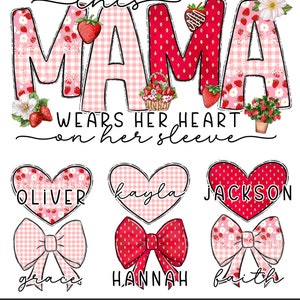 Strawberry Patch Doodle Alphabet Letters Sublimation Clipart PNG ...