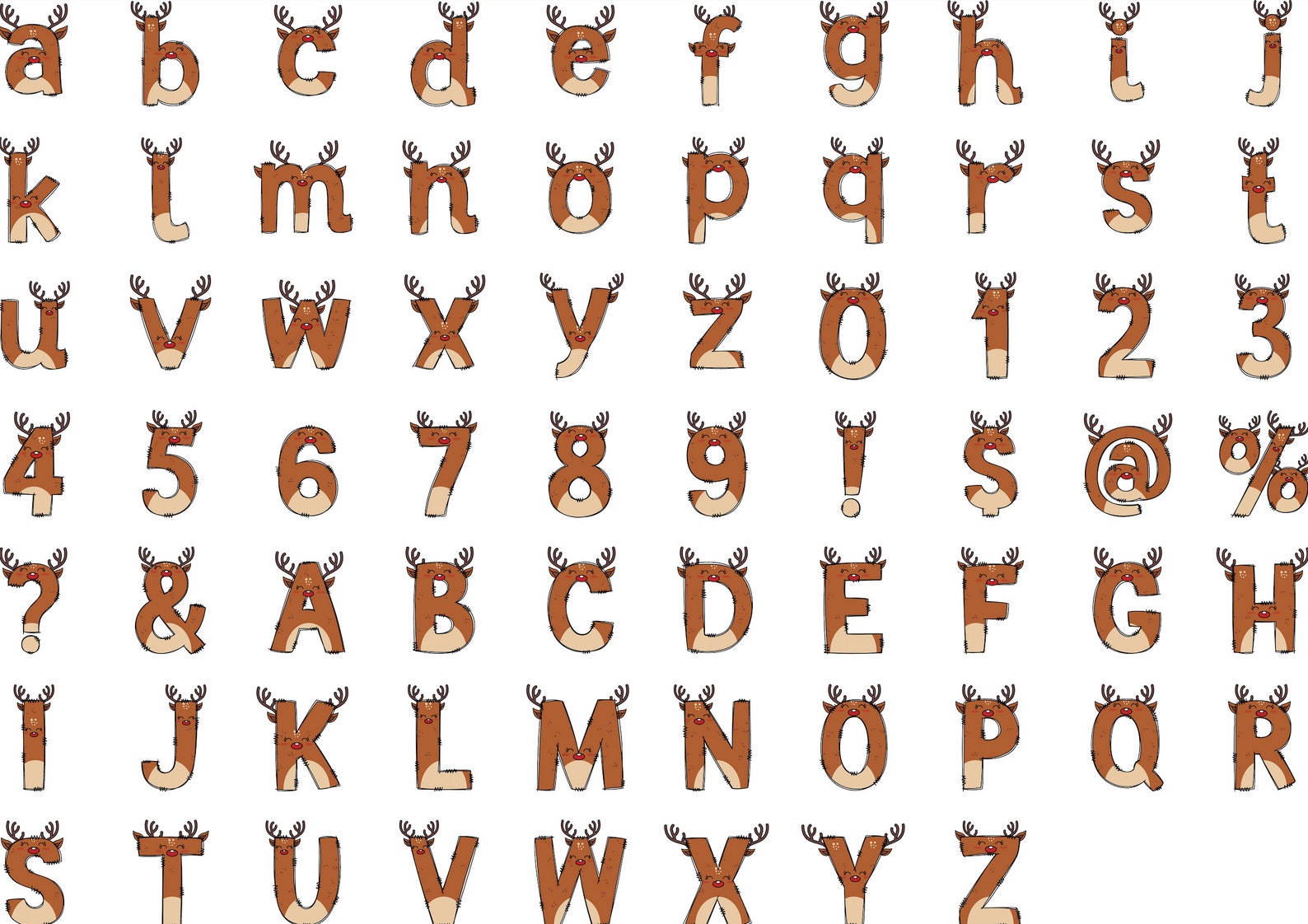 Christmas Doodle Letters Santa Sublimation Font Xmas Doodle - Etsy