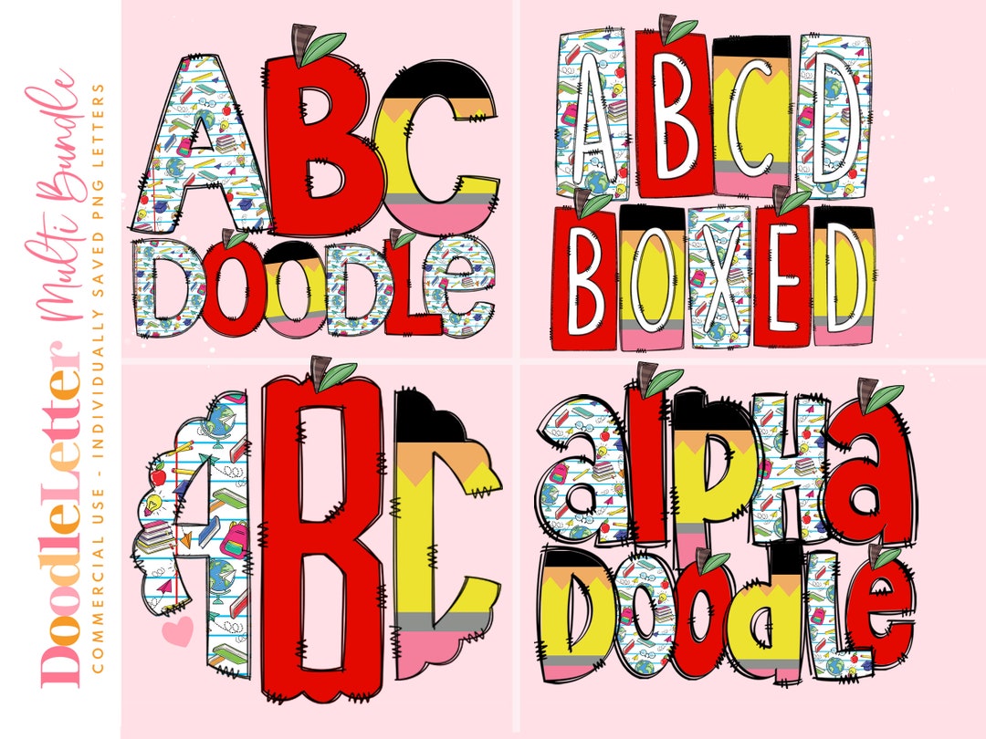 Back to School, Teacher Classroom Bulletin Boards Mega Doodle Letter ...