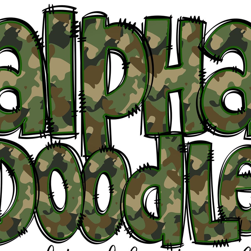 Camo Letters - Etsy