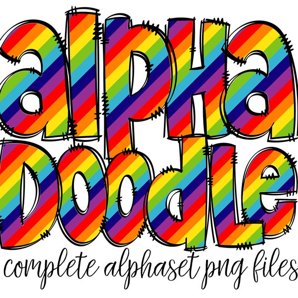 Rainbow Alpha Letters - Etsy