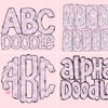 Halloween Doodle Letters With Clip Art PNG Files, Make Your Own Name ...
