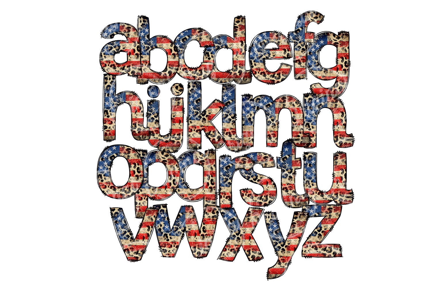 USA FLAG Wrap Letters With Matching Tumbler Template Leopard - Etsy