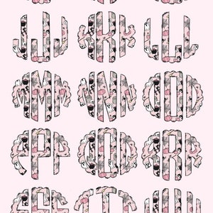 Pink Halloween Mega Doodle Letter Bundle, Alphabet Set, Clip Art ...